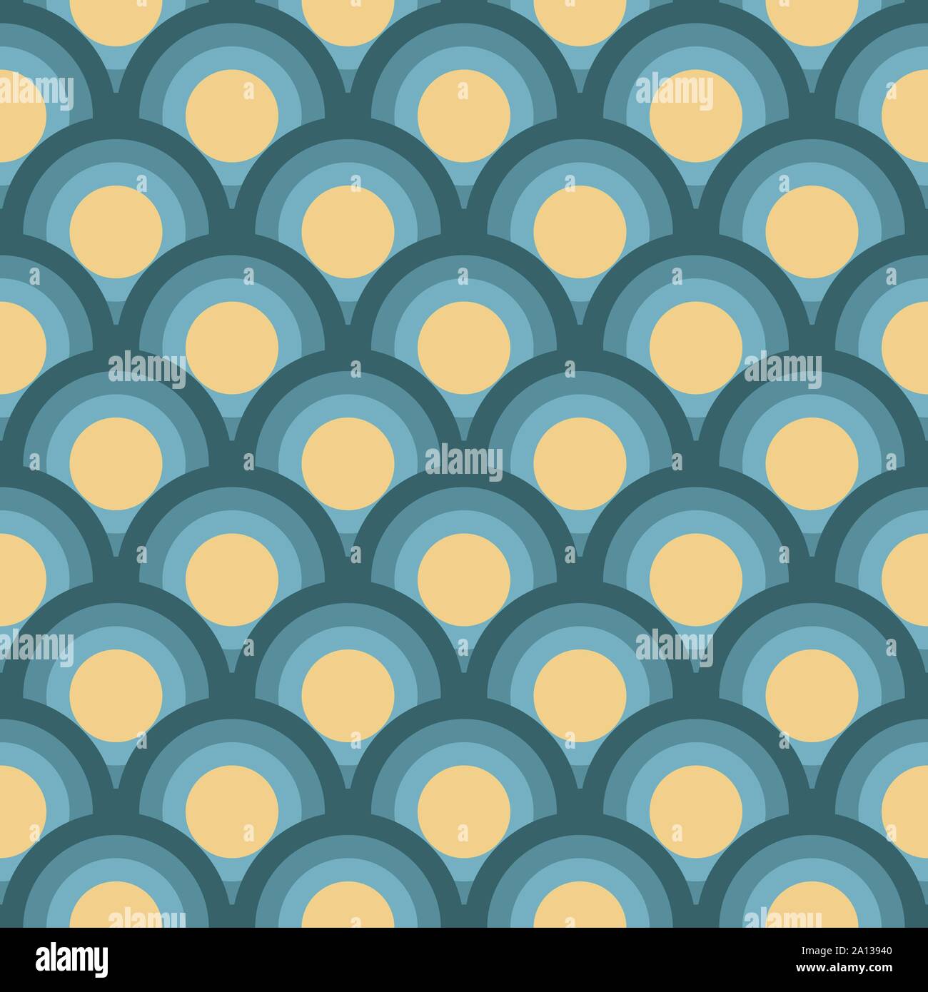 Colorfull seamless pattern with scale circle one inside one. Thematic ...