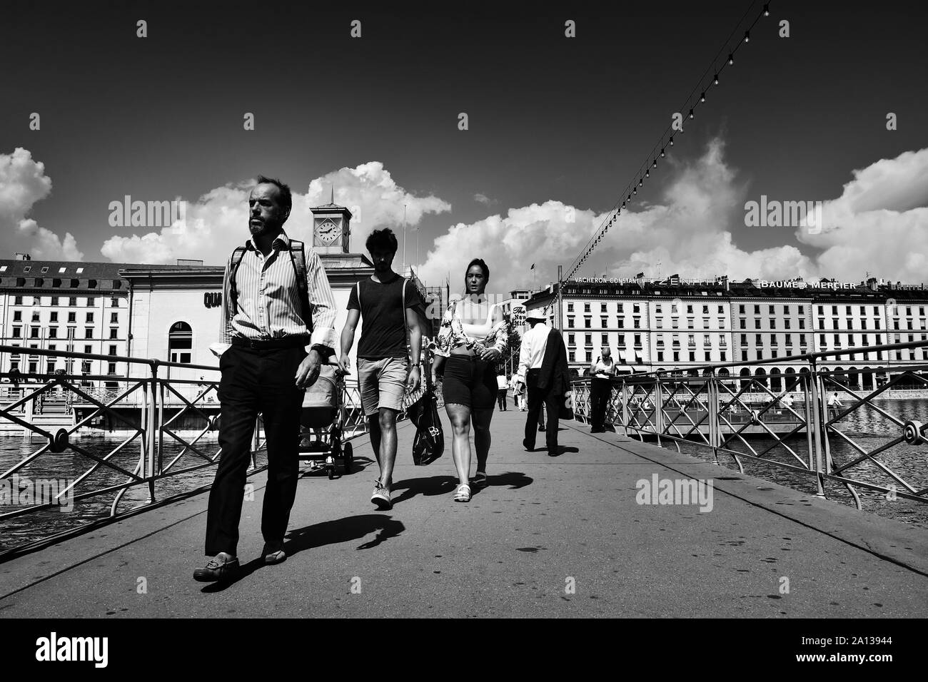 Downtown lake geneva Black and White Stock Photos & Images - Alamy