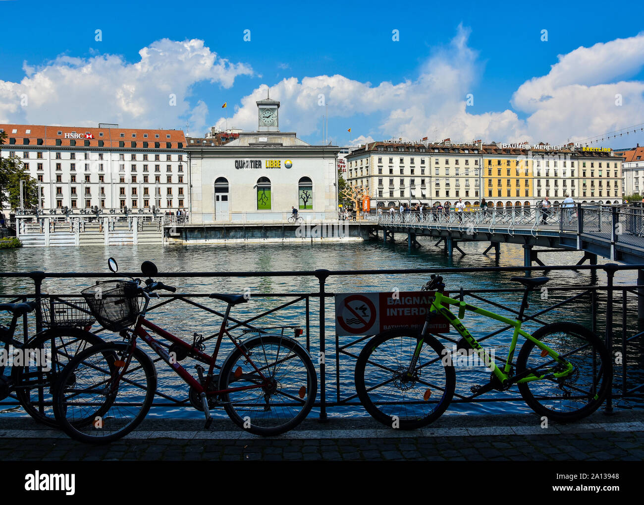 GENEVA, SWITZERLAND - AUGUST 29 , 2019. View of famous La Cite du Temps ...