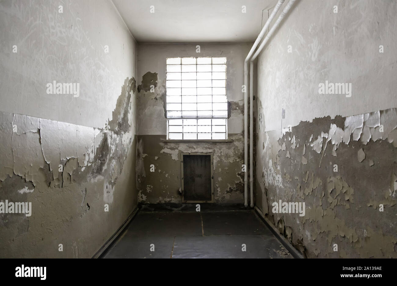 Old German jail, detail of confinement and crime, justice Stock Photo ...