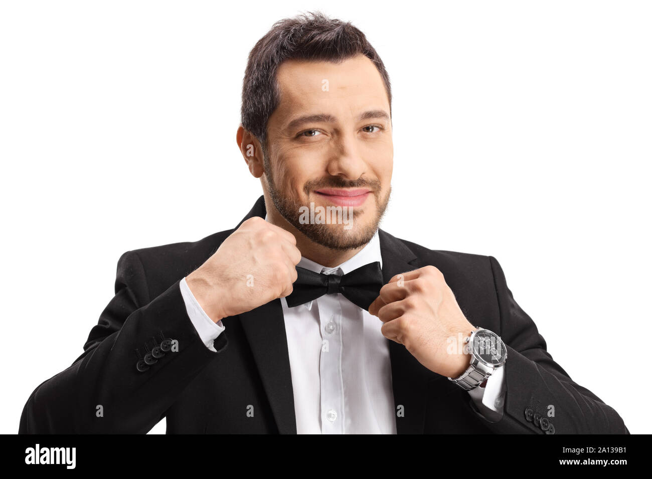 Cheeky smiling man suit hi-res stock photography and images - Alamy