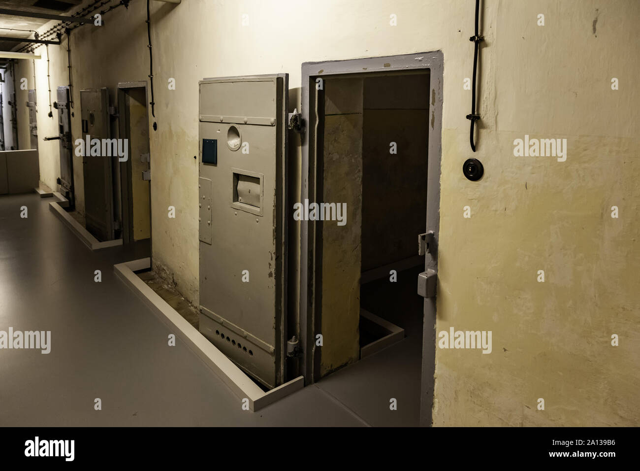 Old jail with cells, detail of crime and justice Stock Photo - Alamy