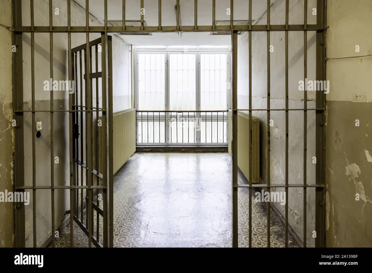 Old German jail, detail of confinement and crime, justice Stock Photo ...