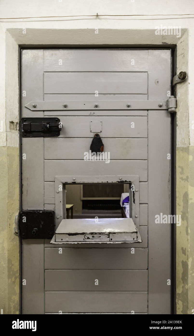 Old German jail, detail of confinement and crime, justice Stock Photo ...