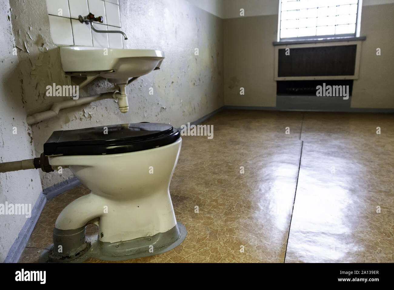 Old German jail, detail of confinement and crime, justice Stock Photo ...