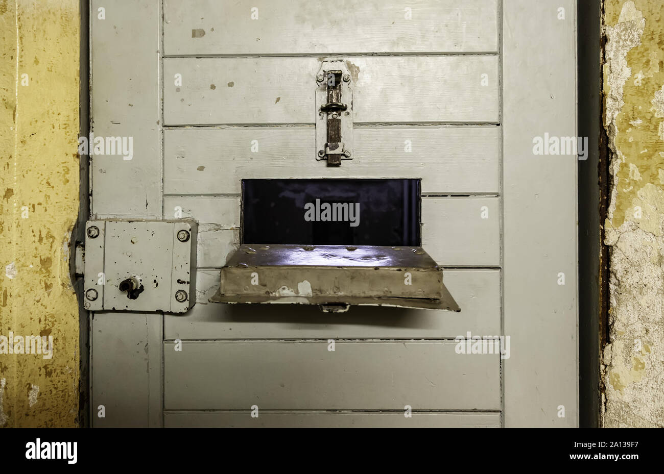 Old German jail, detail of confinement and crime, justice Stock Photo ...