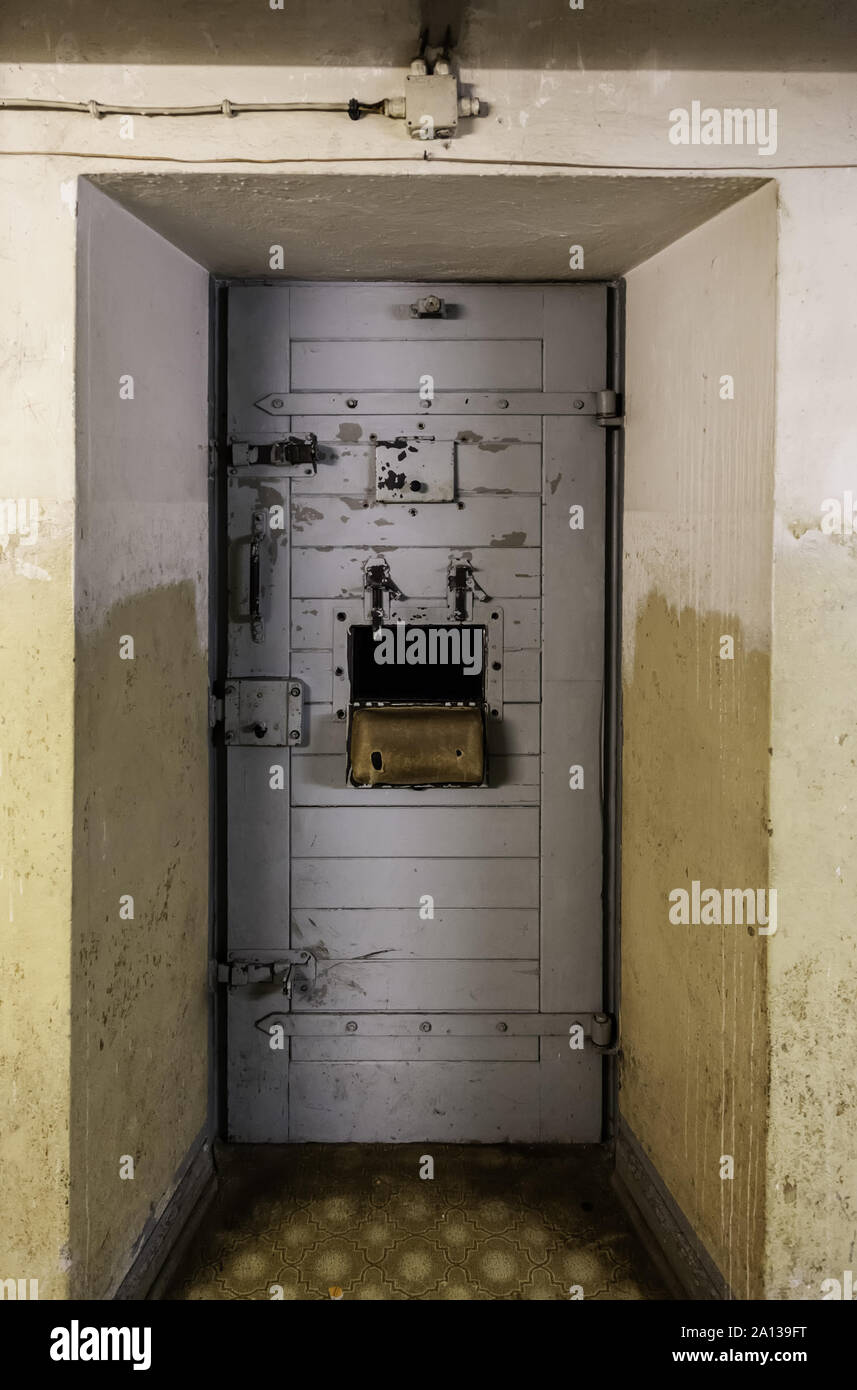 Old German jail, detail of confinement and crime, justice Stock Photo ...