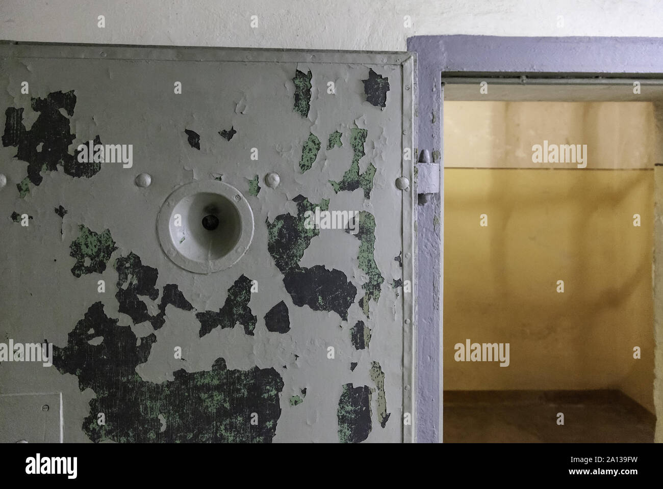 Old German jail, detail of confinement and crime, justice Stock Photo ...
