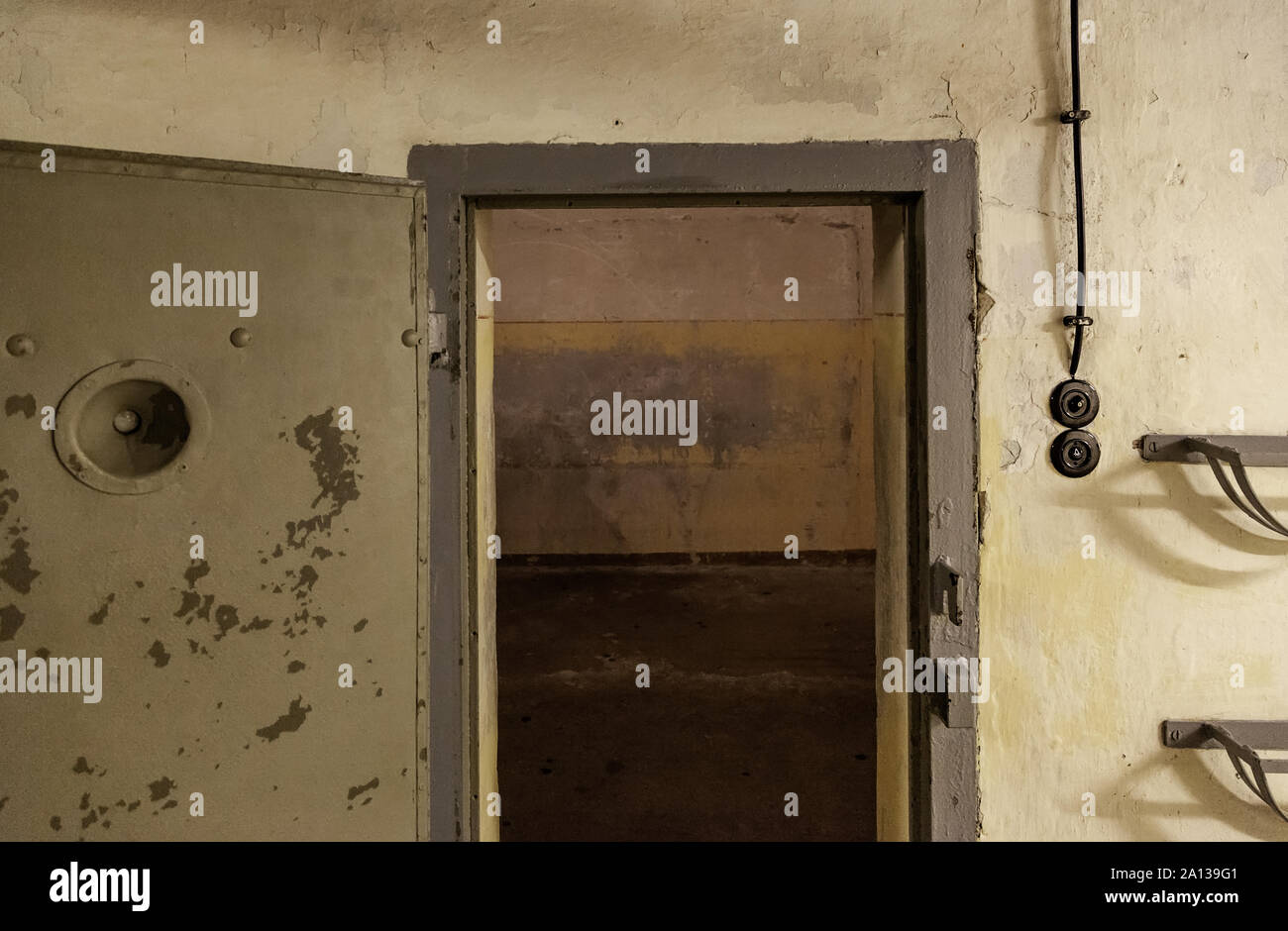 Old German jail, detail of confinement and crime, justice Stock Photo ...