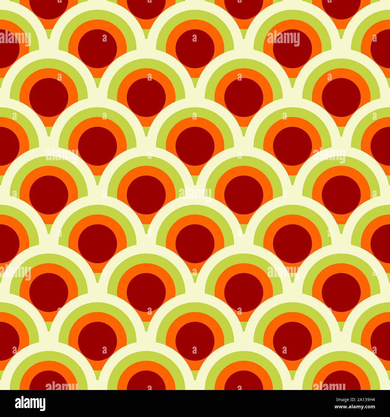 Colorfull seamless pattern with scale circle one inside one. Thematic ...