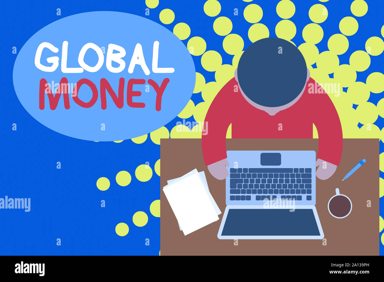 Word writing text Global Money. Business photo showcasing International ...