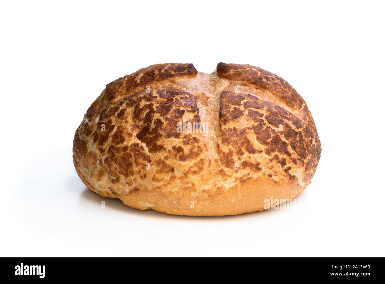 Tiger bread isolated on white Stock Photo - Alamy