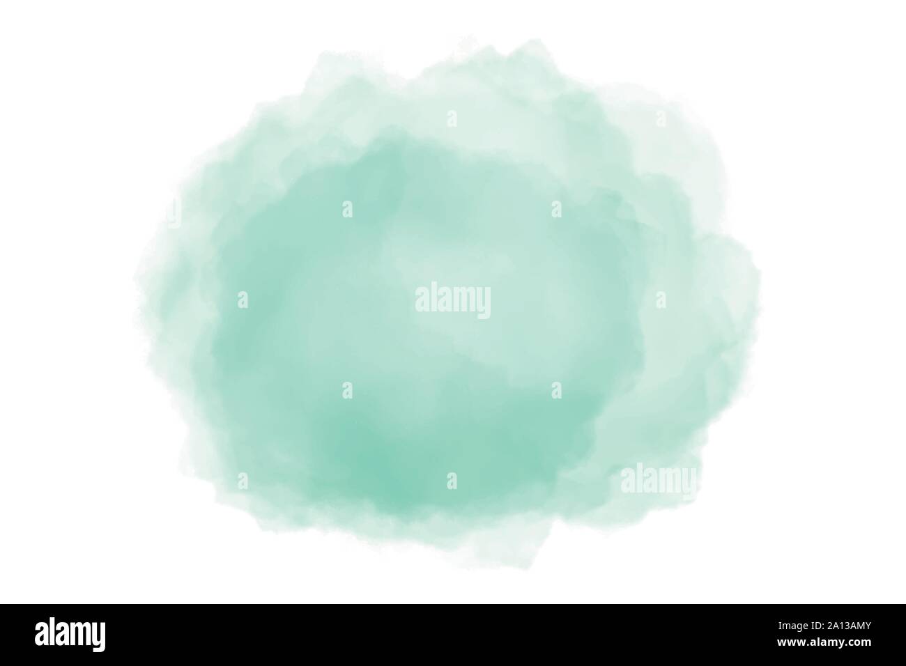 Abstract mint green watercolor splash on white background Stock Vector ...
