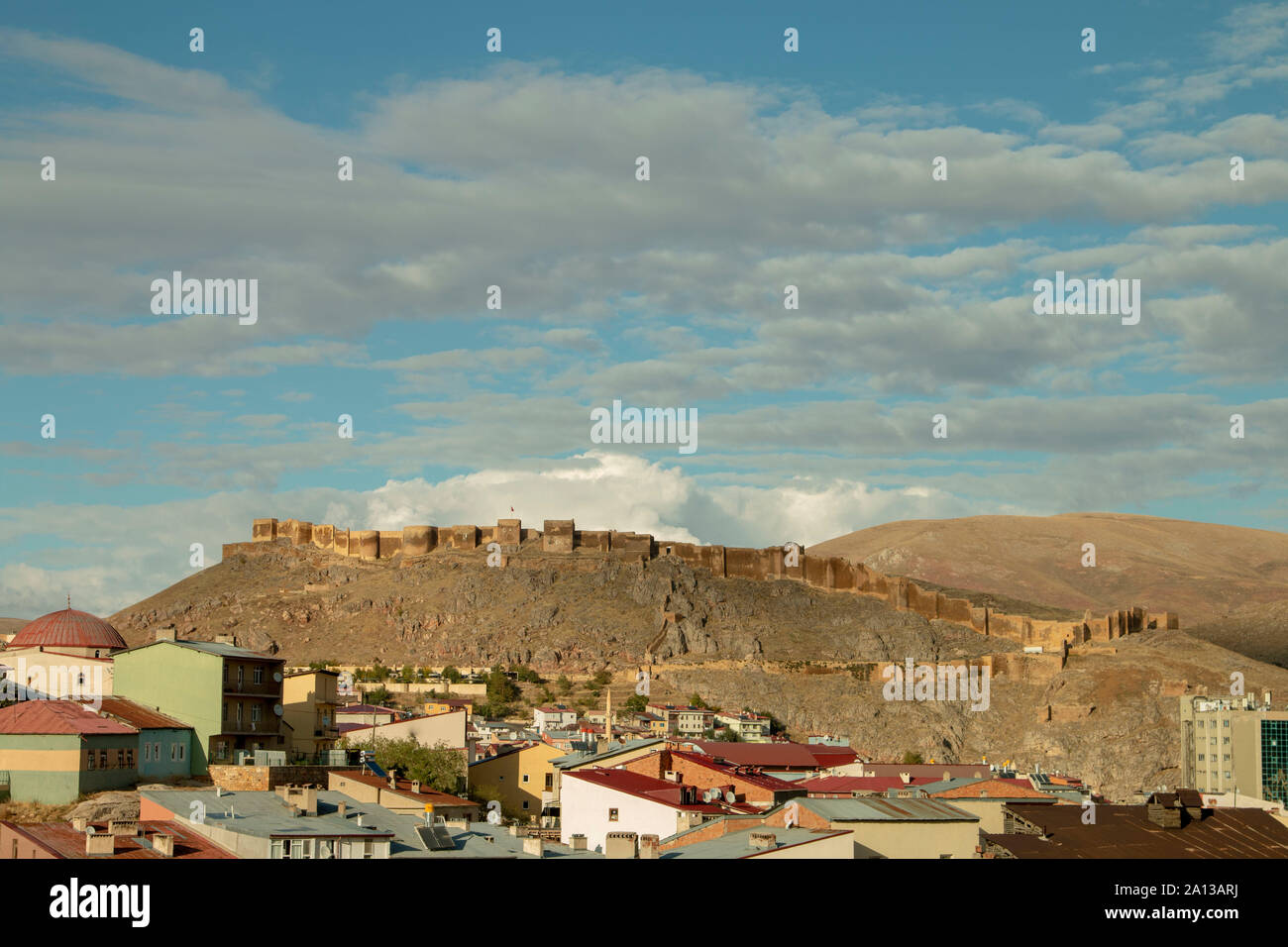 Bayburt Castle, city view, September 10,2019, Bayburt, Turkey Stock ...