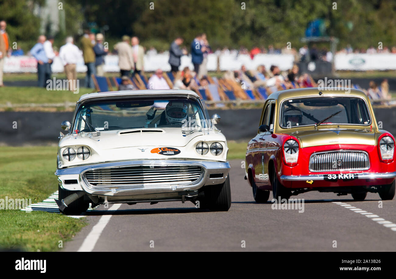 1958 Ford Prefect, (left), driven by Richard Attwood in the St Mary's ...