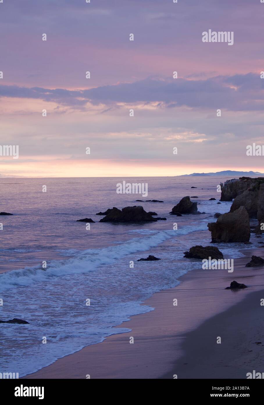 Sunset At El Matador State Beach Malibu California United States