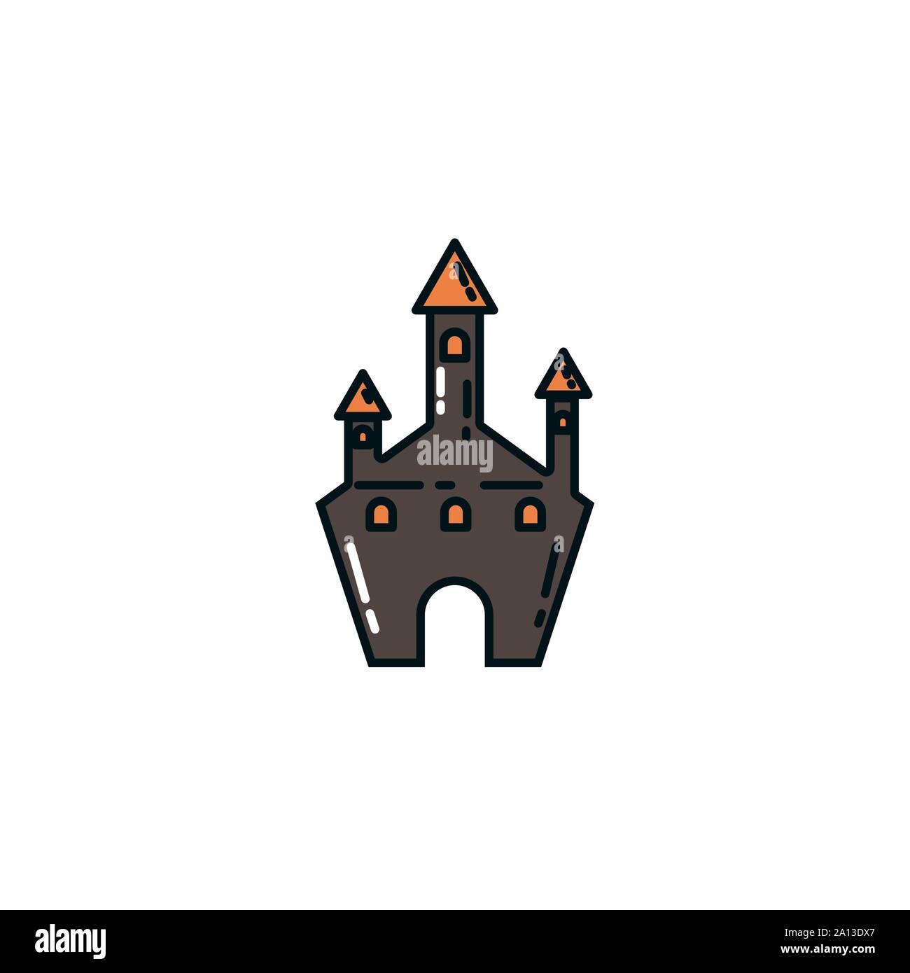 halloween dark castle building icon Stock Vector Image & Art - Alamy
