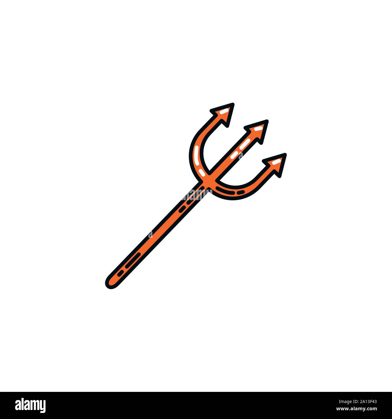 halloween devil trident flat style icon Stock Vector Image & Art - Alamy
