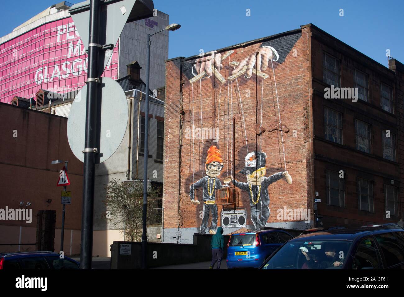 Run DMC mural, Glasgow Stock Photo - Alamy