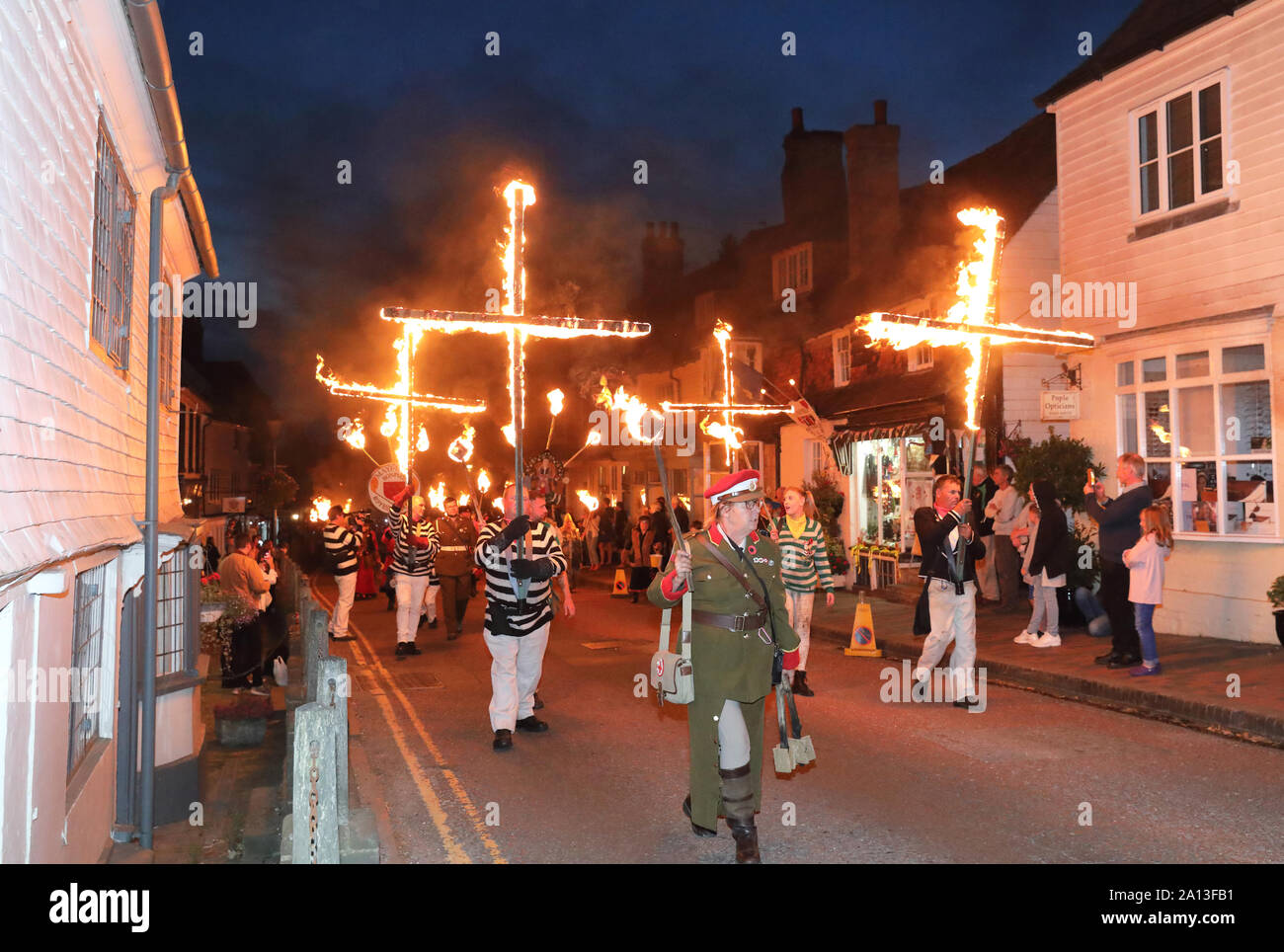 Mayfield, the historical Sussex village's annual Bonfire and Torchlight ...