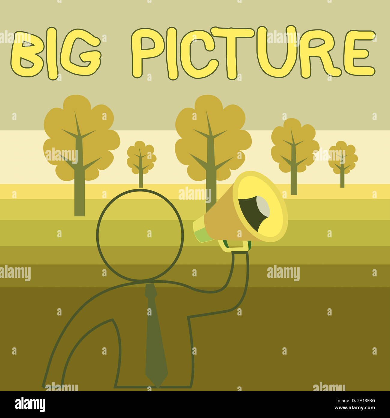 Writing note showing Big Picture. Business concept for most important ...