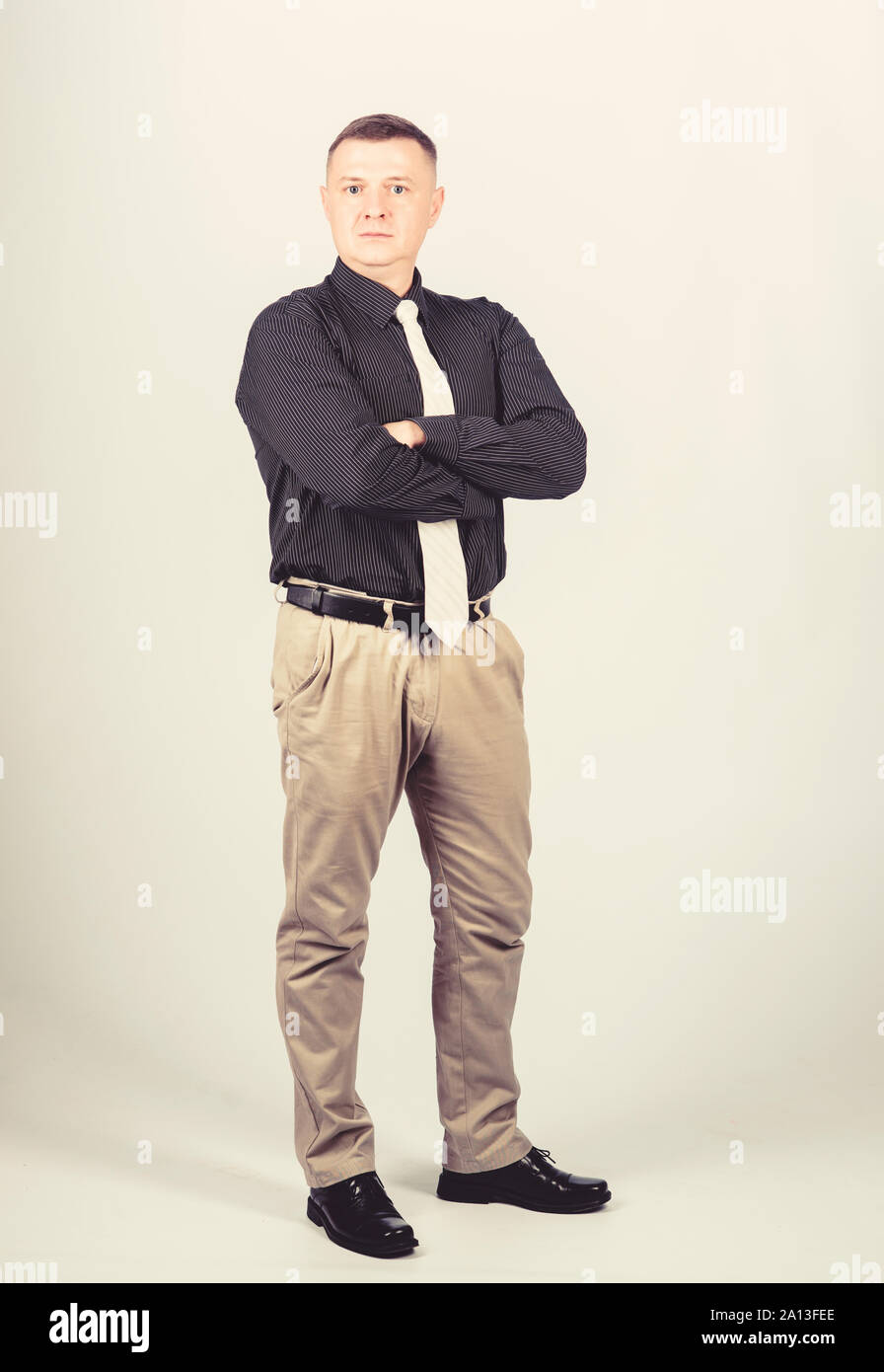 formal party or meeting. Business owner. boss and employee. man with ...