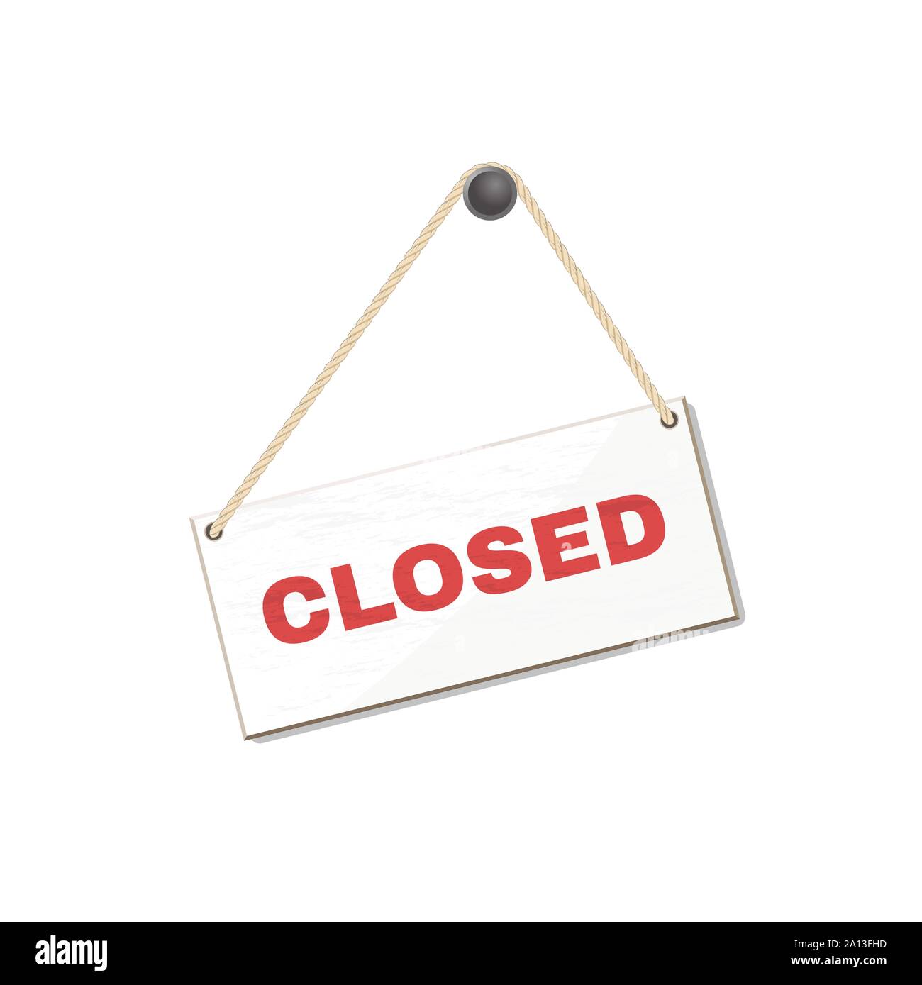 Hanging shop door sign closed. Vector illustration Stock Vector Image ...