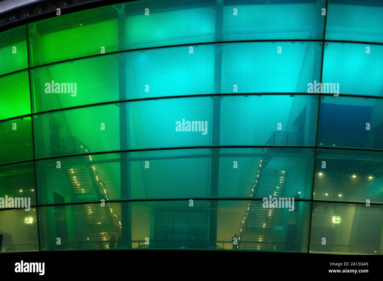 Glasgow Hydro abstract neon Stock Photo - Alamy