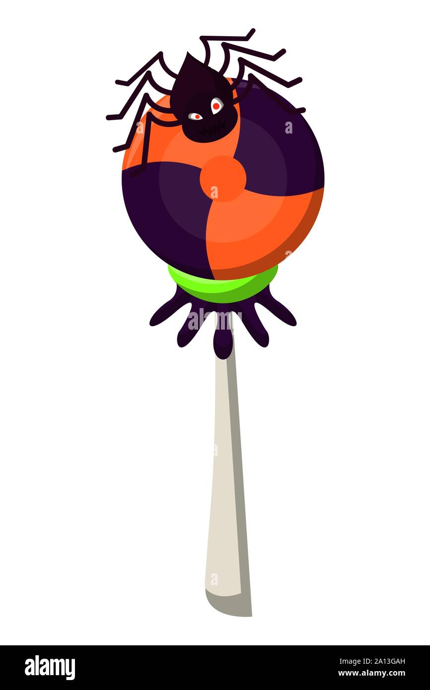 halloween sweet candie lollipop with spider Stock Vector Image & Art ...