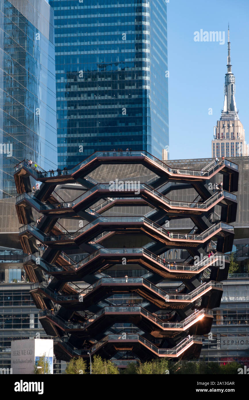 The Vessel structure is the centerpiece of the Hudson Yards Complex ...