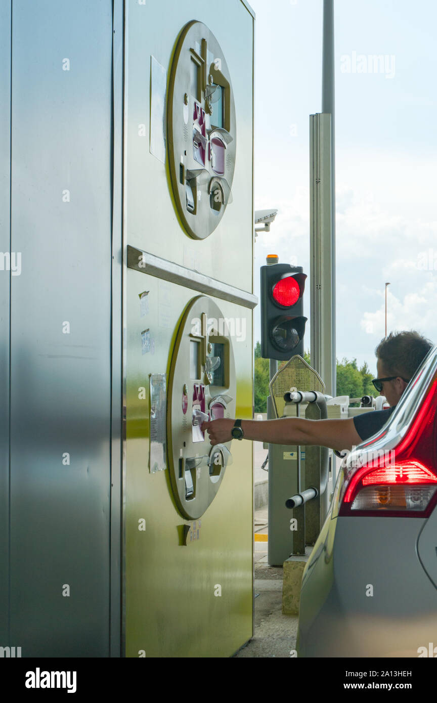 Toll booth france hi-res stock photography and images - Alamy