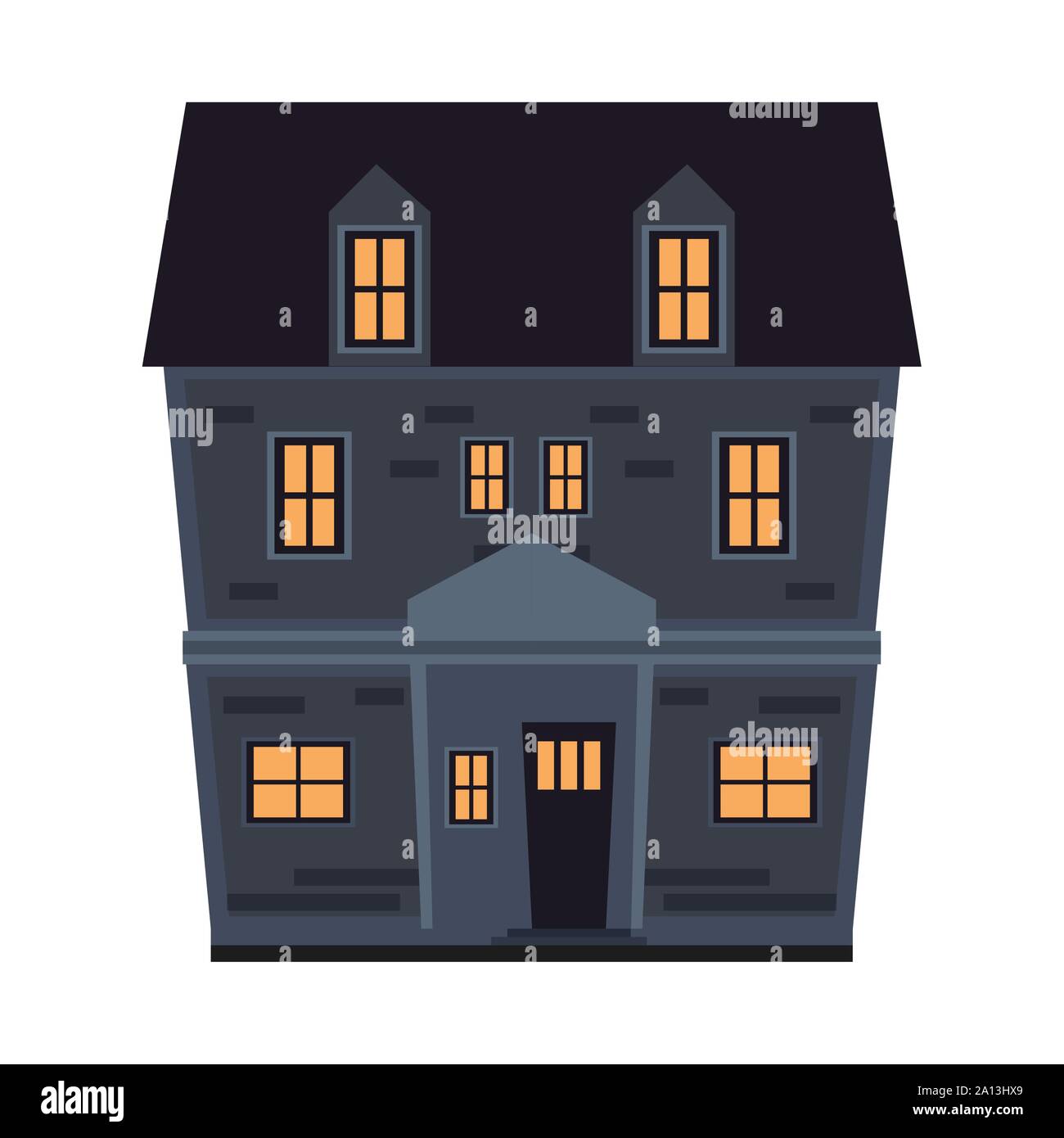 halloween dark haunted mansion building Stock Vector Image & Art - Alamy