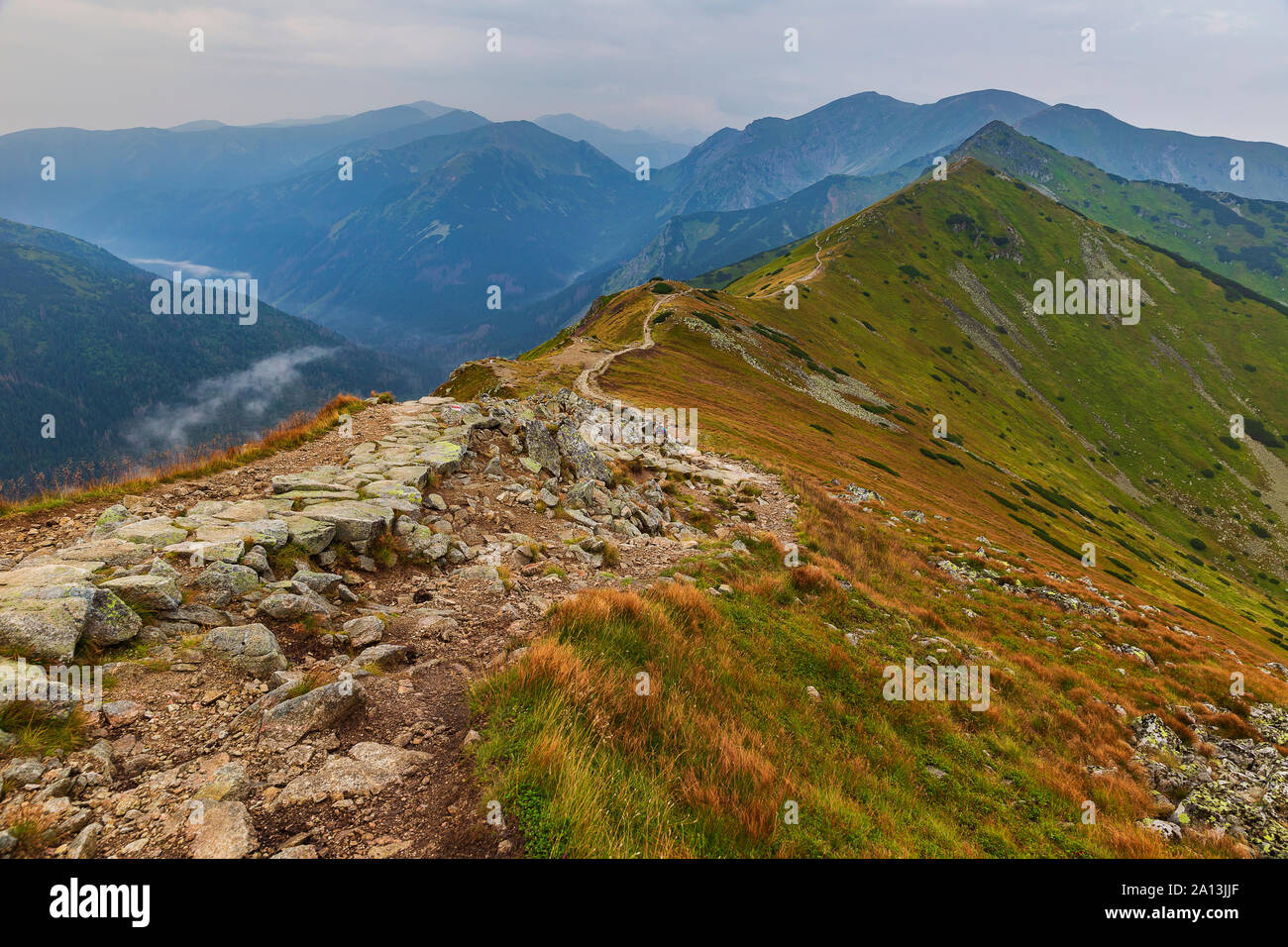 Hiking trail in Tatra mountains Stock Photo - Alamy