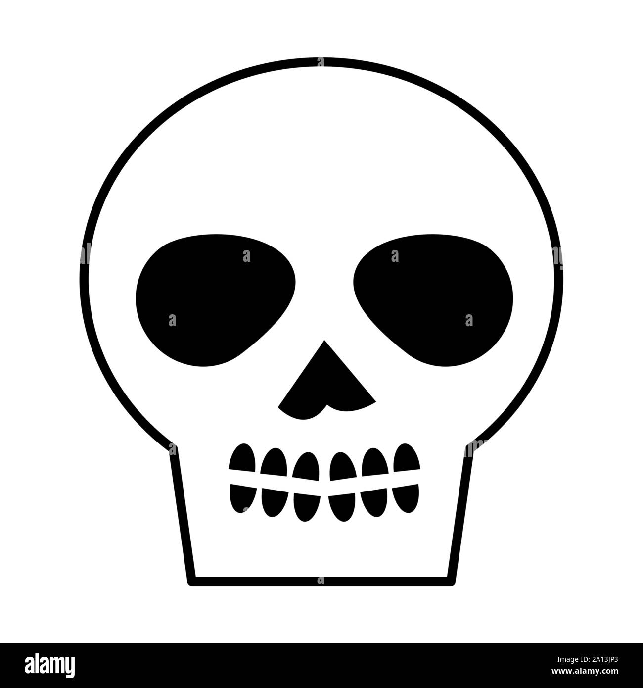 halloween skull head isolated icon Stock Vector Image & Art - Alamy