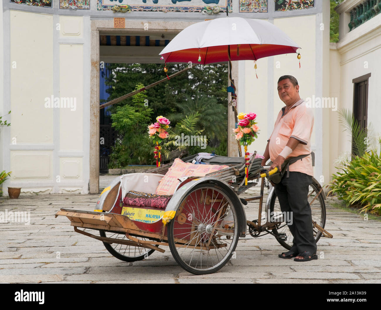 Beca, Pedal rickshaw, Georgetown, Penang Stock Photo - Alamy