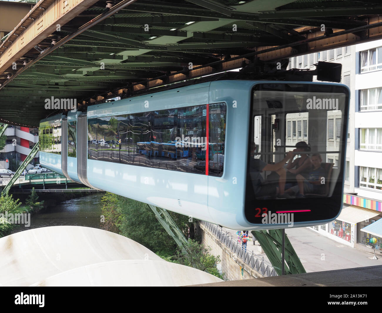 WUPPERTAL, GERMANY - CIRCA AUGUST 2019: Wuppertaler Schwebebahn ...