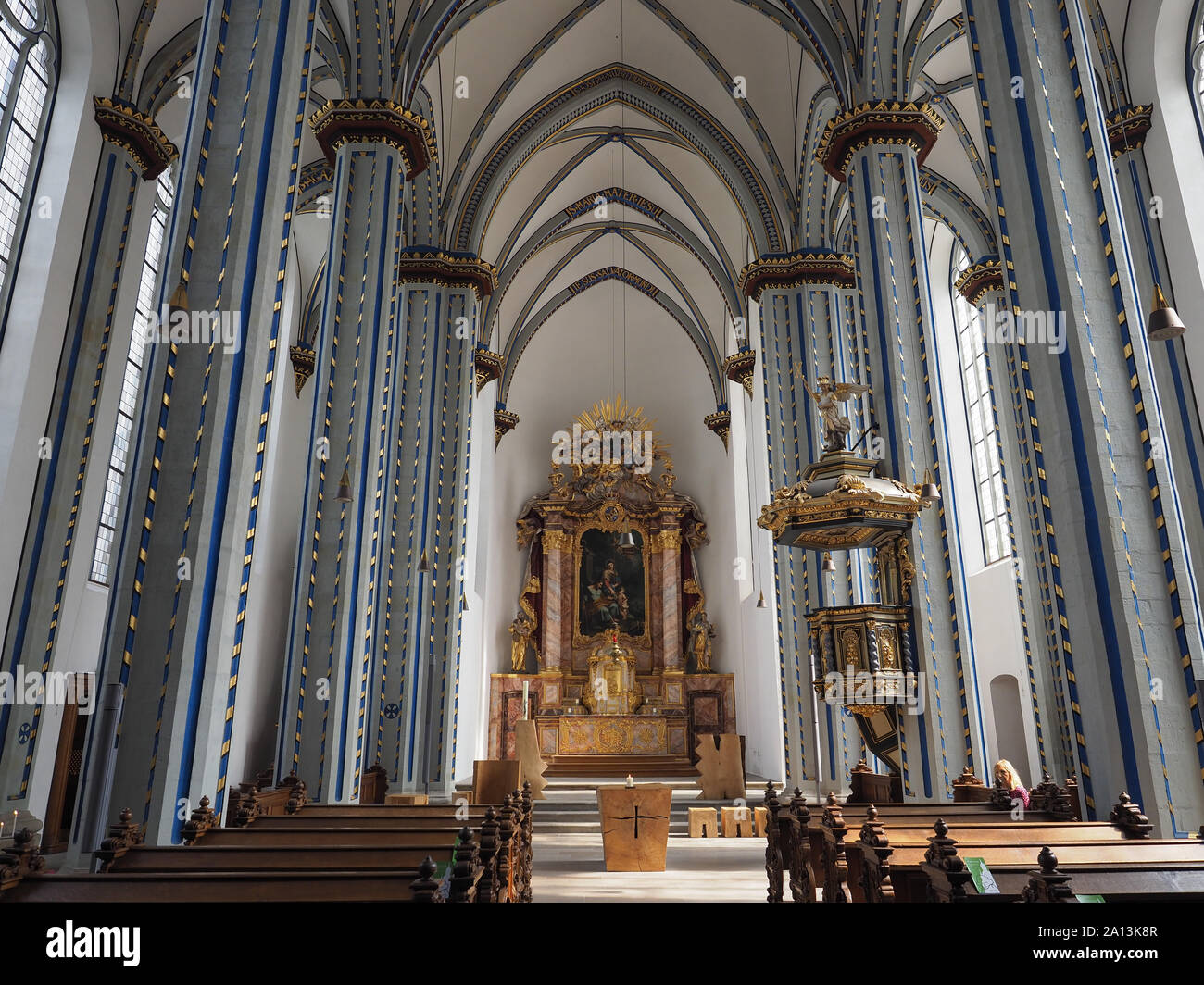 BONN, GERMANY - CIRCA AUGUST 2019: Namen Jesu Kirche (meaning Church of the Name of Jesus) old ...