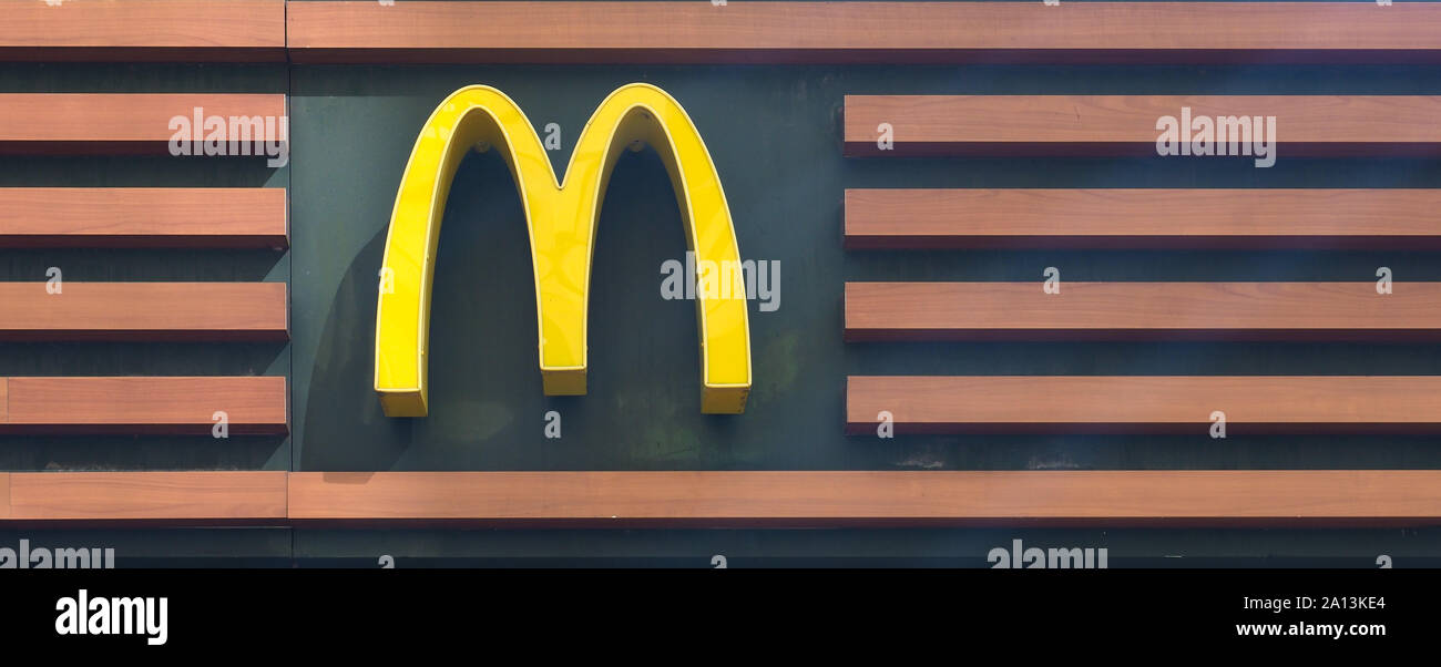 DUESSELDORF, GERMANY - CIRCA AUGUST 2019: McDonald's sign Stock Photo ...