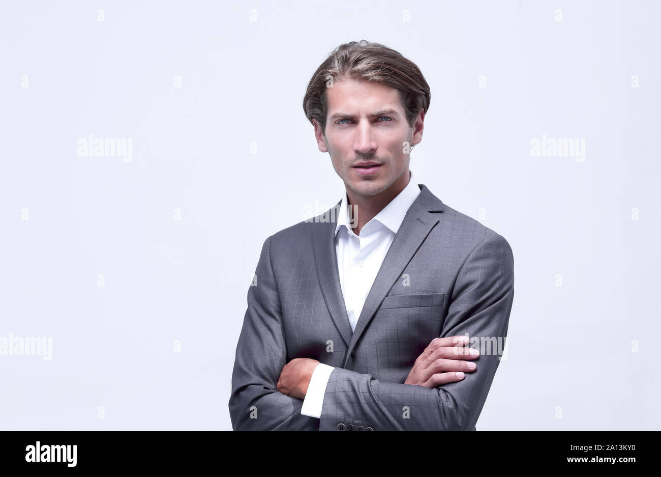 portrait of a serious business man Stock Photo - Alamy