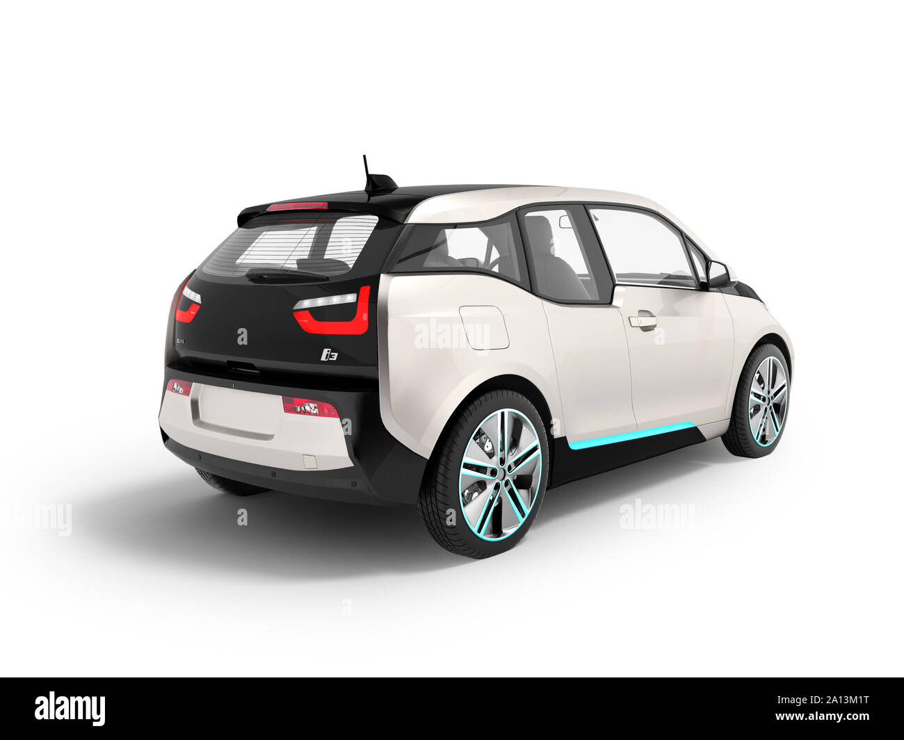 Modern electric behind perspective 3d render on white background with ...