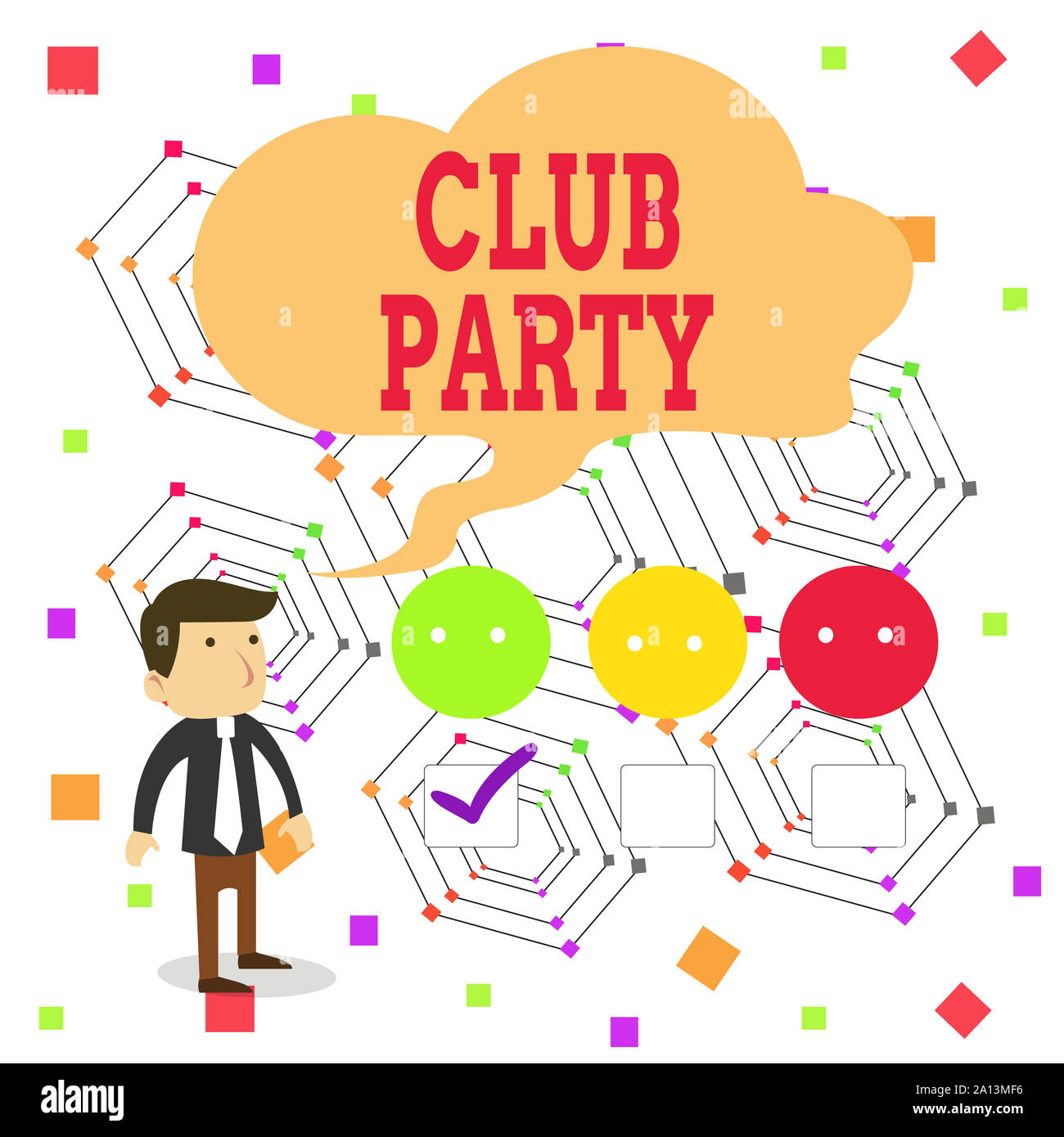 Handwriting text Club Party. Conceptual photo social gathering in a ...