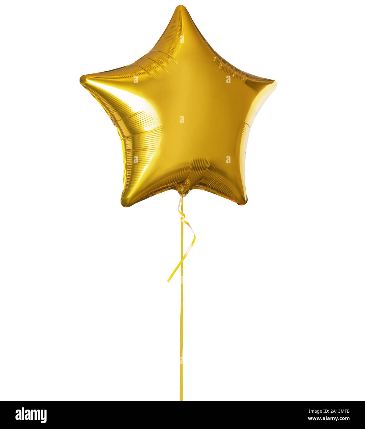Figured Golden Balloon Star Isolated on White Background Stock Photo ...
