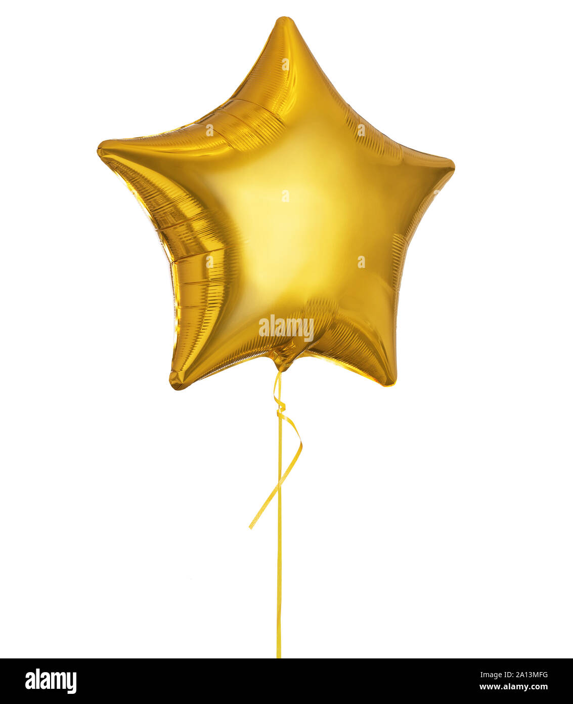Figured Golden Balloon Star Isolated on White Background Stock Photo ...