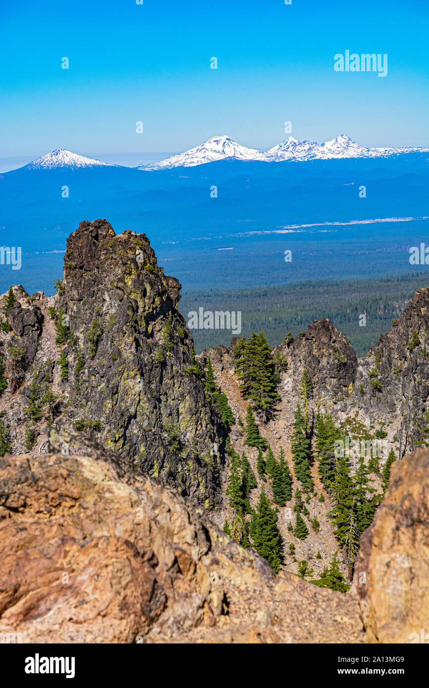 Oregon, Newberry National Volcanic Monument, Paulina Peak Viewpoint ...
