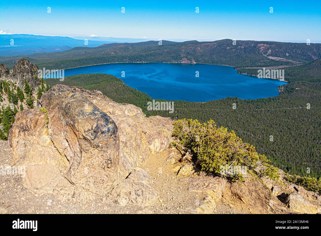 Oregon, Newberry National Volcanic Monument, Paulina Peak Viewpoint ...