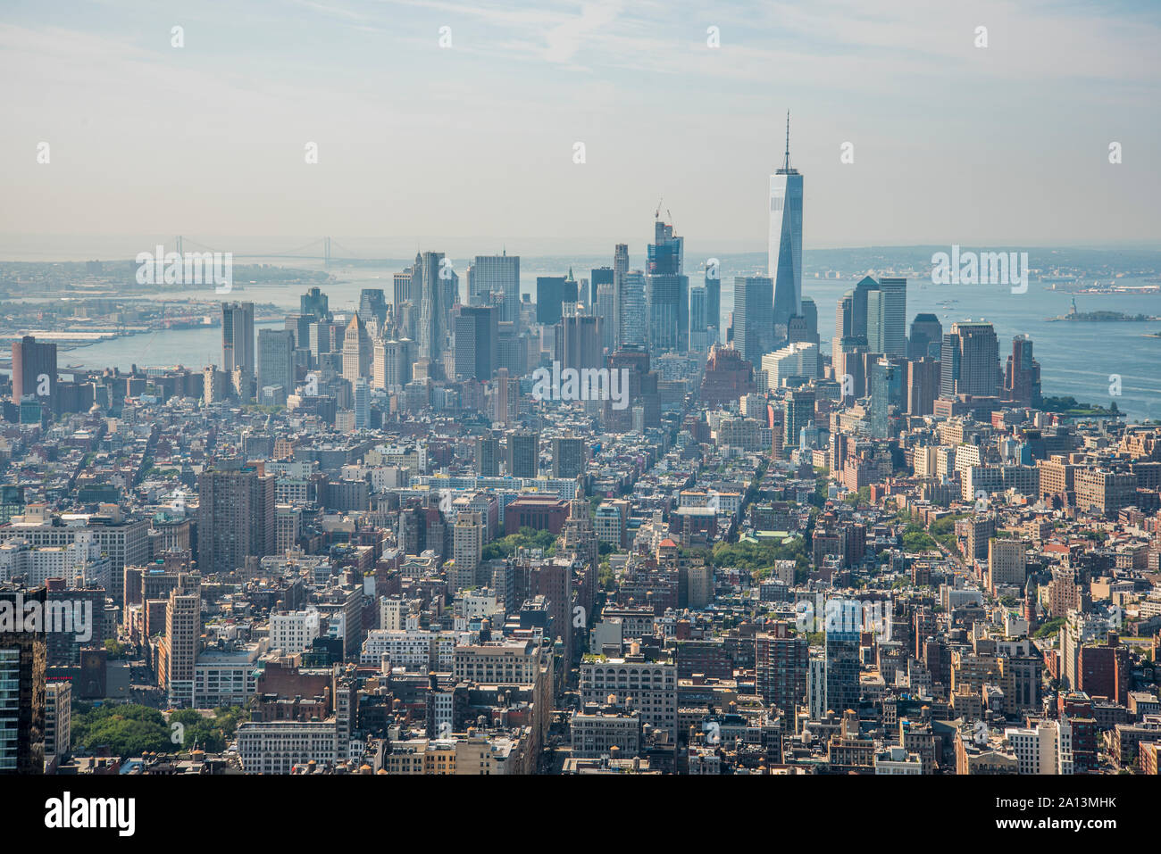 Panoramic View on Downtown Manhattan 01 Stock Photo - Alamy