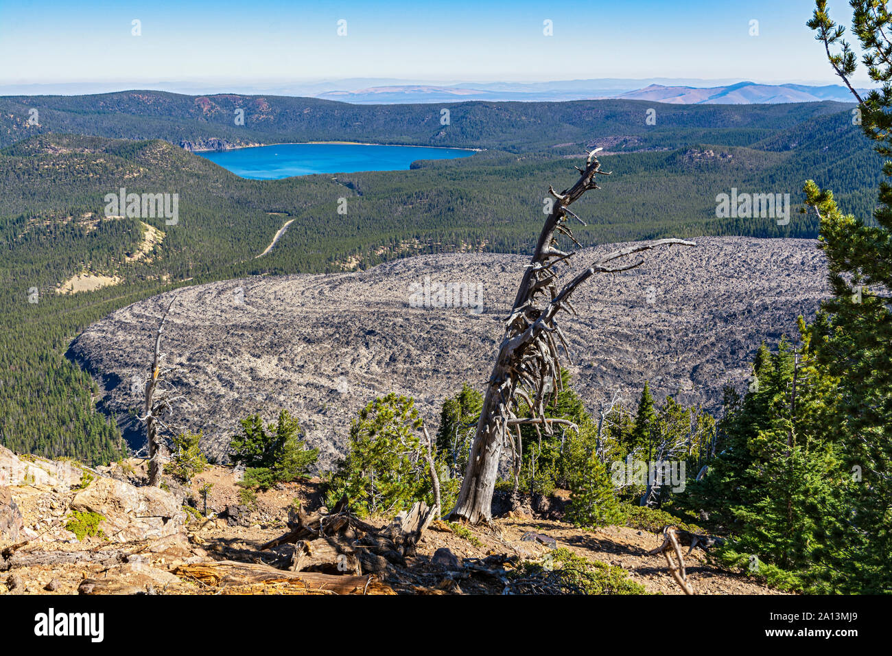 Oregon, Newberry National Volcanic Monument, Paulina Peak Viewpoint ...