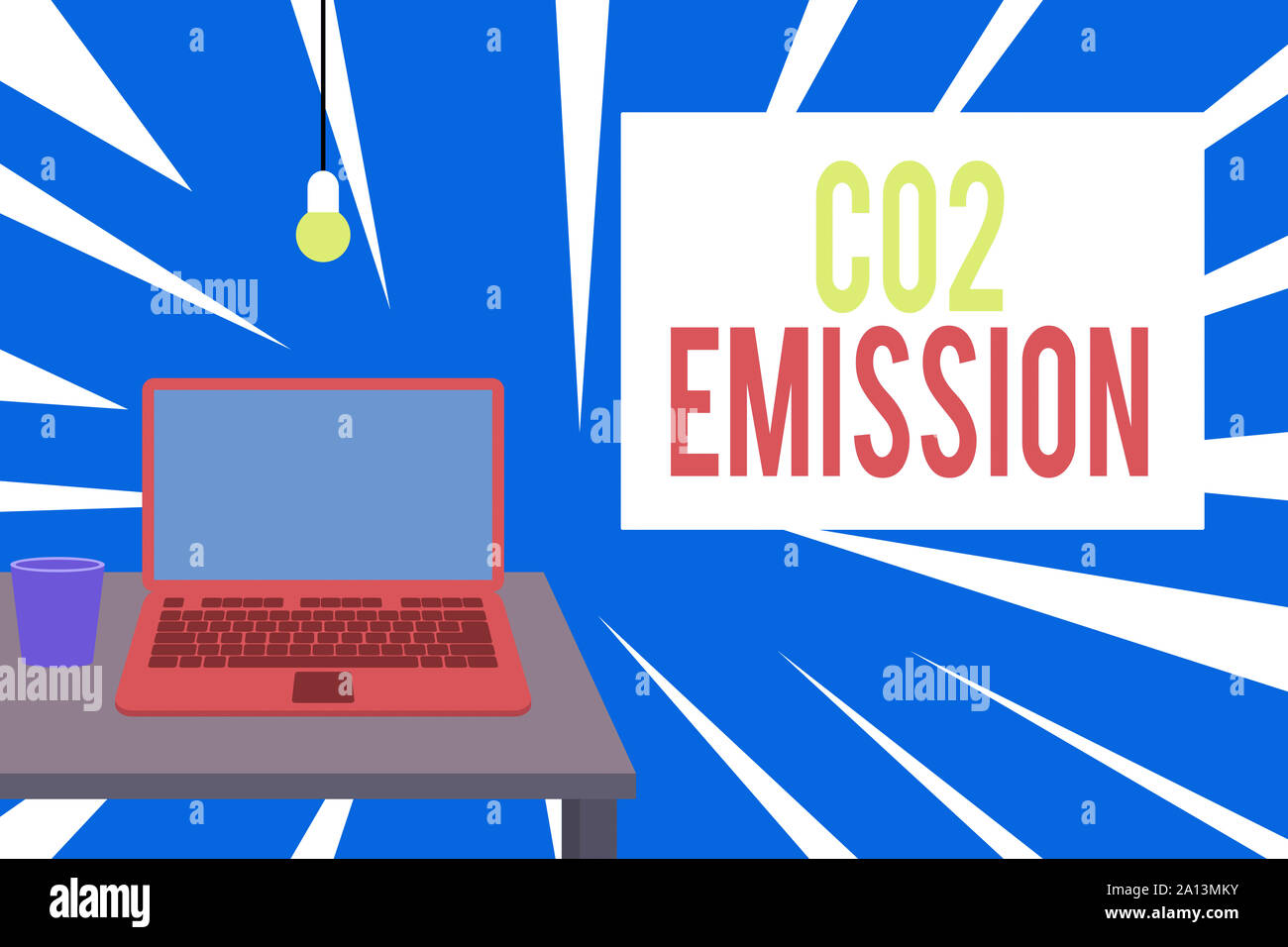 Text sign showing Co2 Emission. Business photo text Releasing of ...