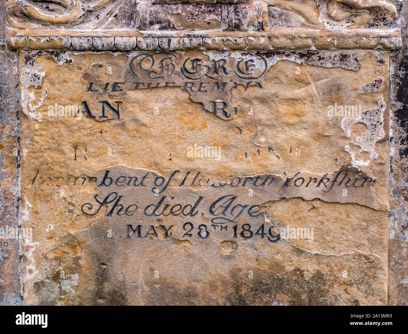 Anne brontes gravestone hi-res stock photography and images - Alamy