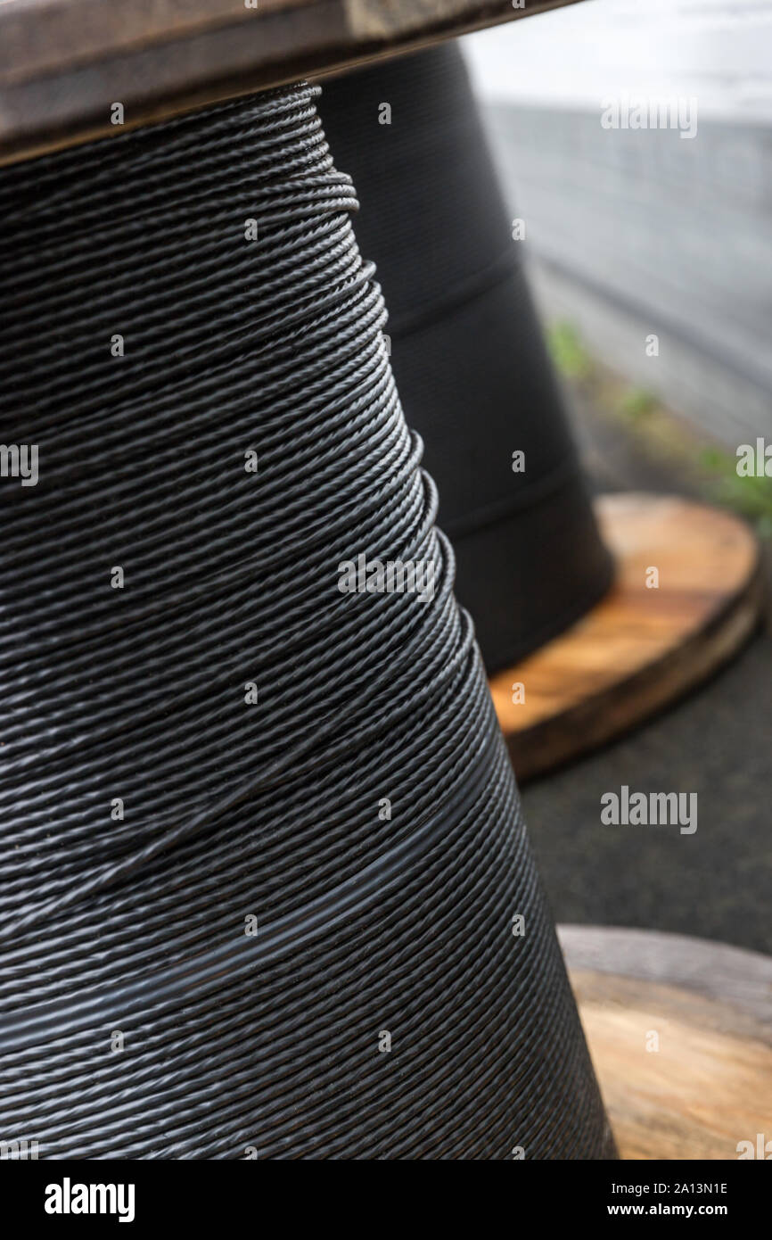 plain modern internet cable rolls Stock Photo - Alamy